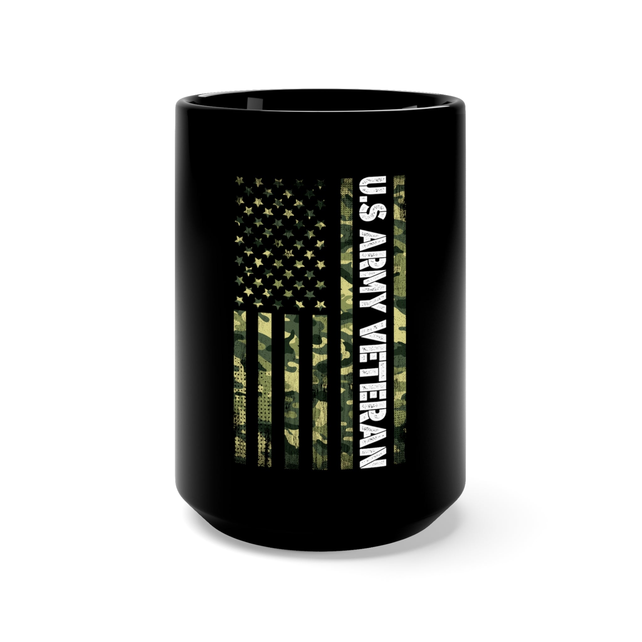 U.S. Army Veteran 15oz Military Design Black Mug: A Tribute to Our Bra