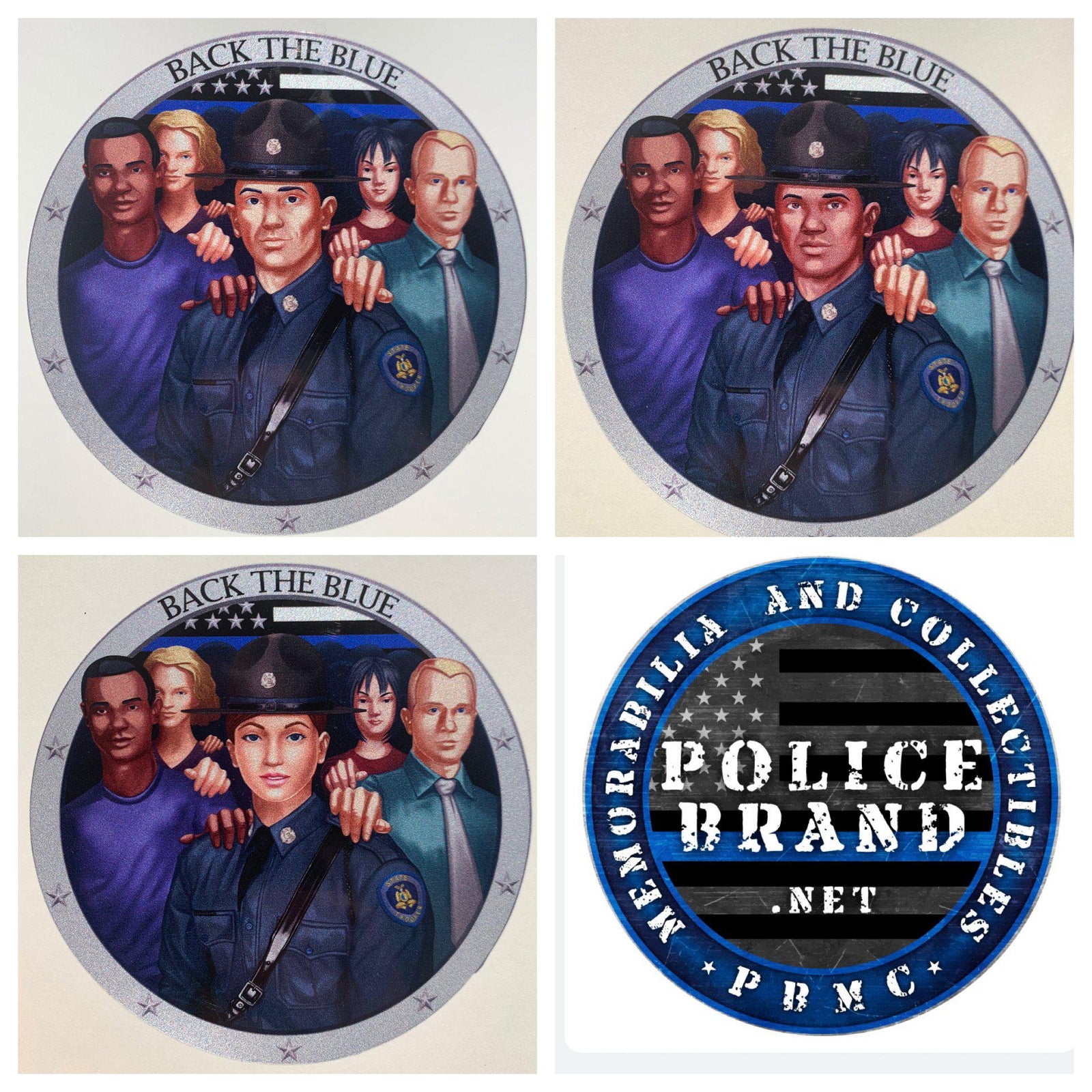 Back the Blue State Trooper Decal