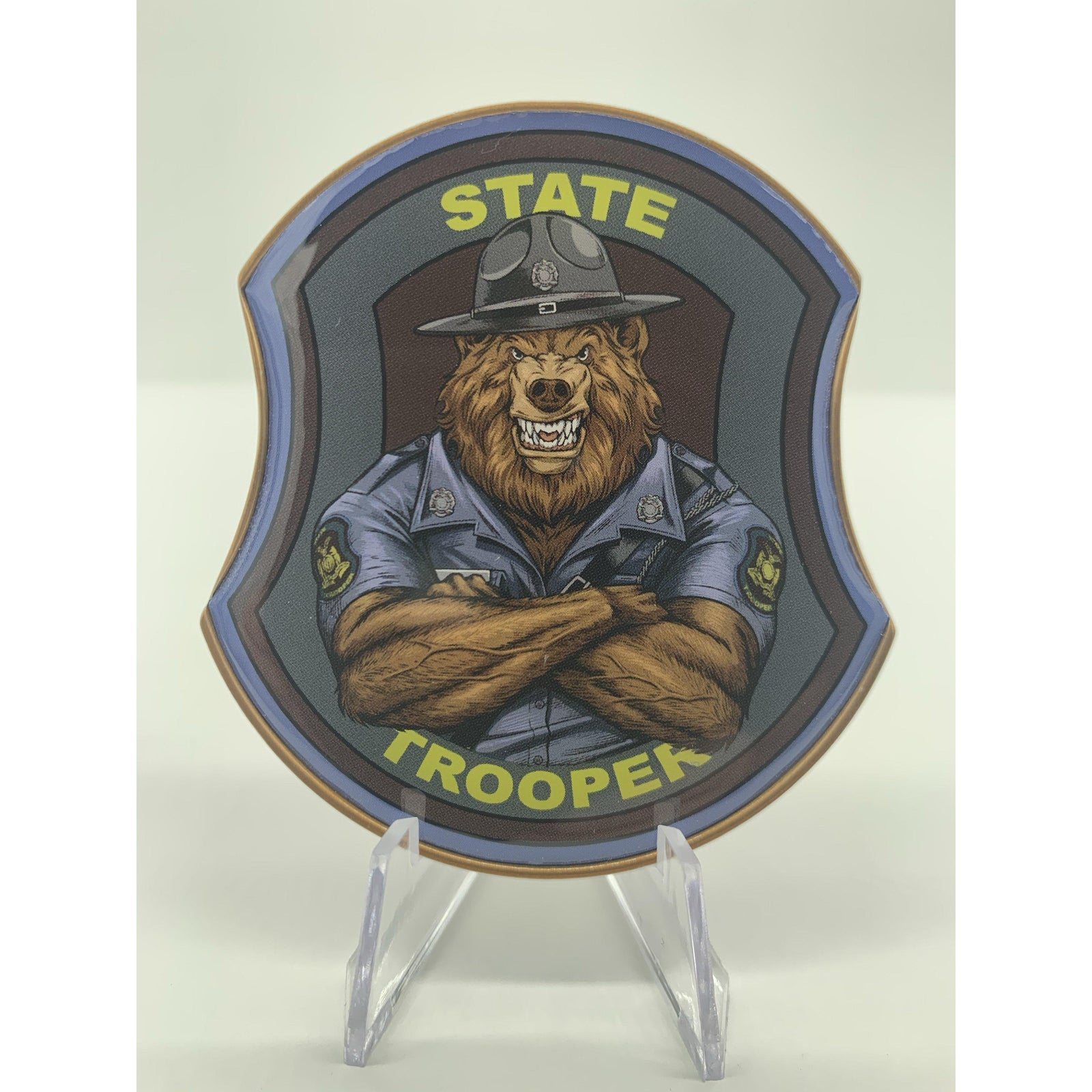State Trooper Bear Challenge Coin